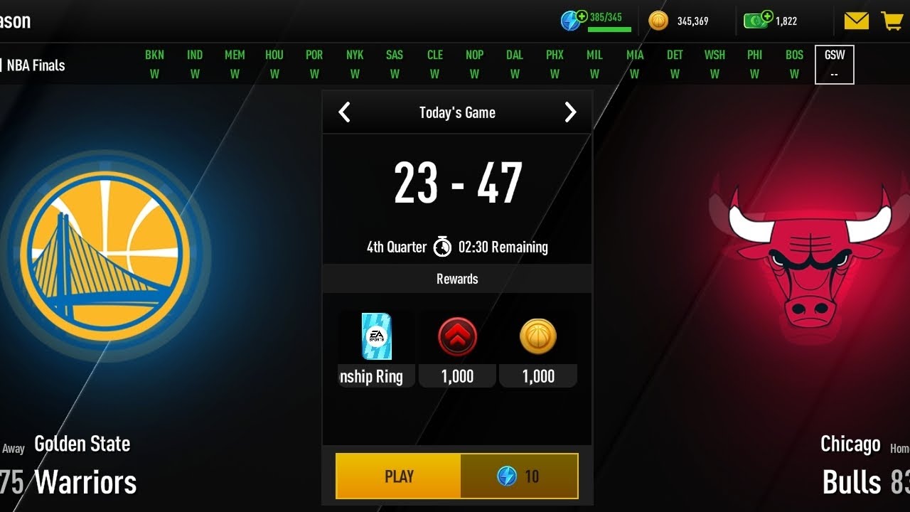 NBA 2K LIVE. GOLDEN STATE WARRIORS VS CHICAGO BULLS. 4TH QUARTER ...