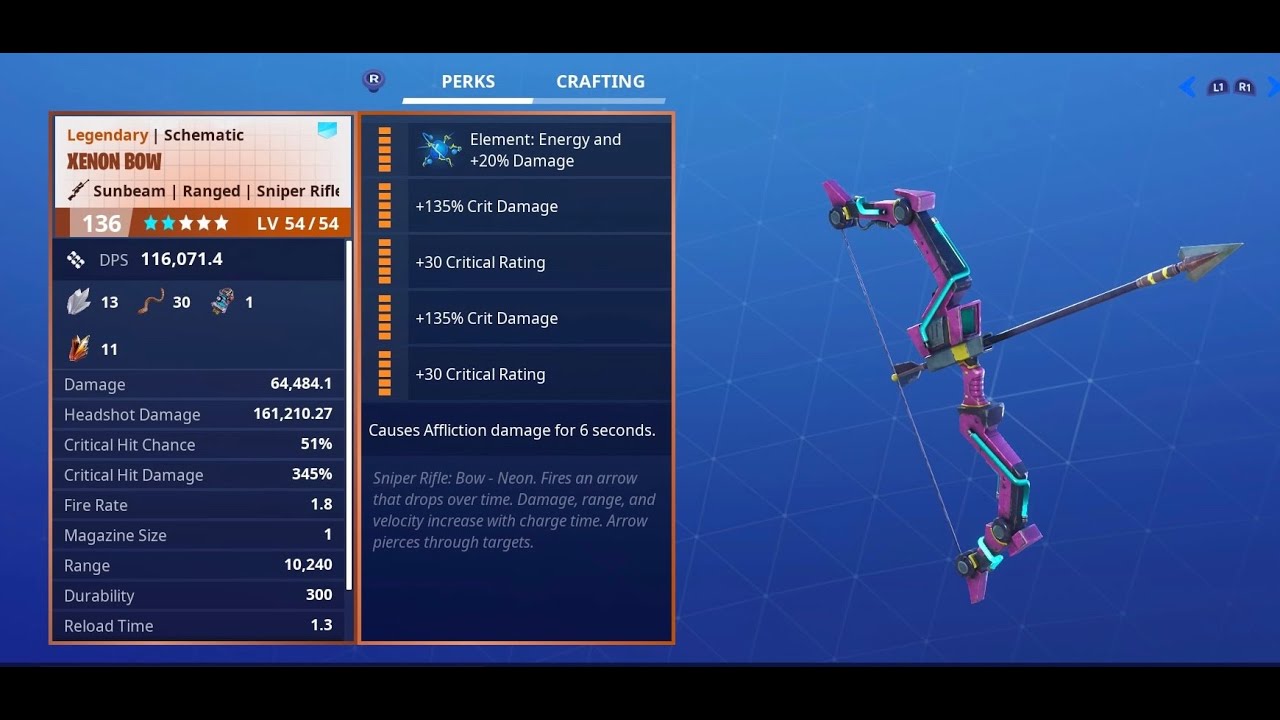 Crafteando Arco de Xenon poder 136 - Fortnite Salvar al Mundo - YouTube