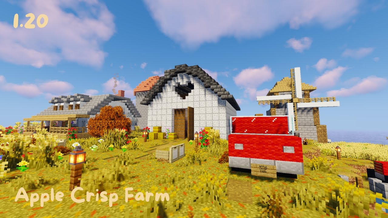 Minecraft Relaxing Longplay - Apple Crisp Farm - (No commentary) 1.20 🍀 ...