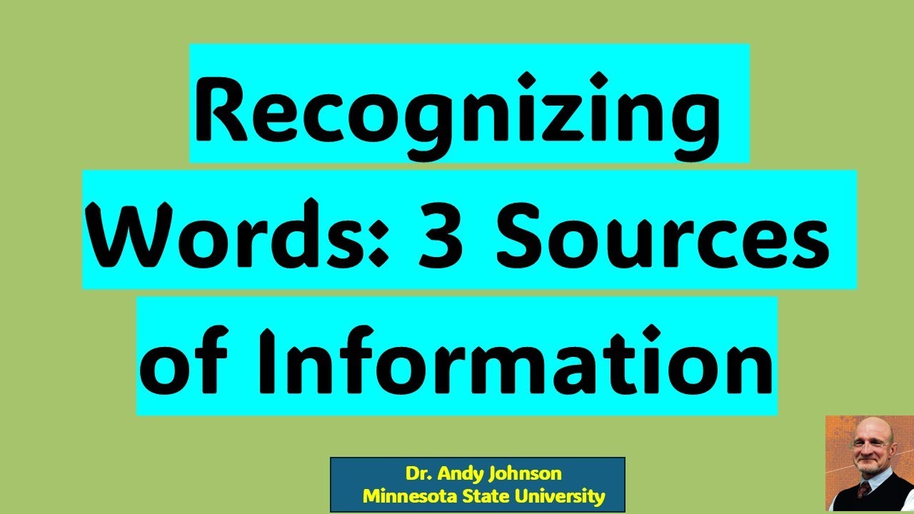 Three Sources of Information Used to Recognize Words - YouTube