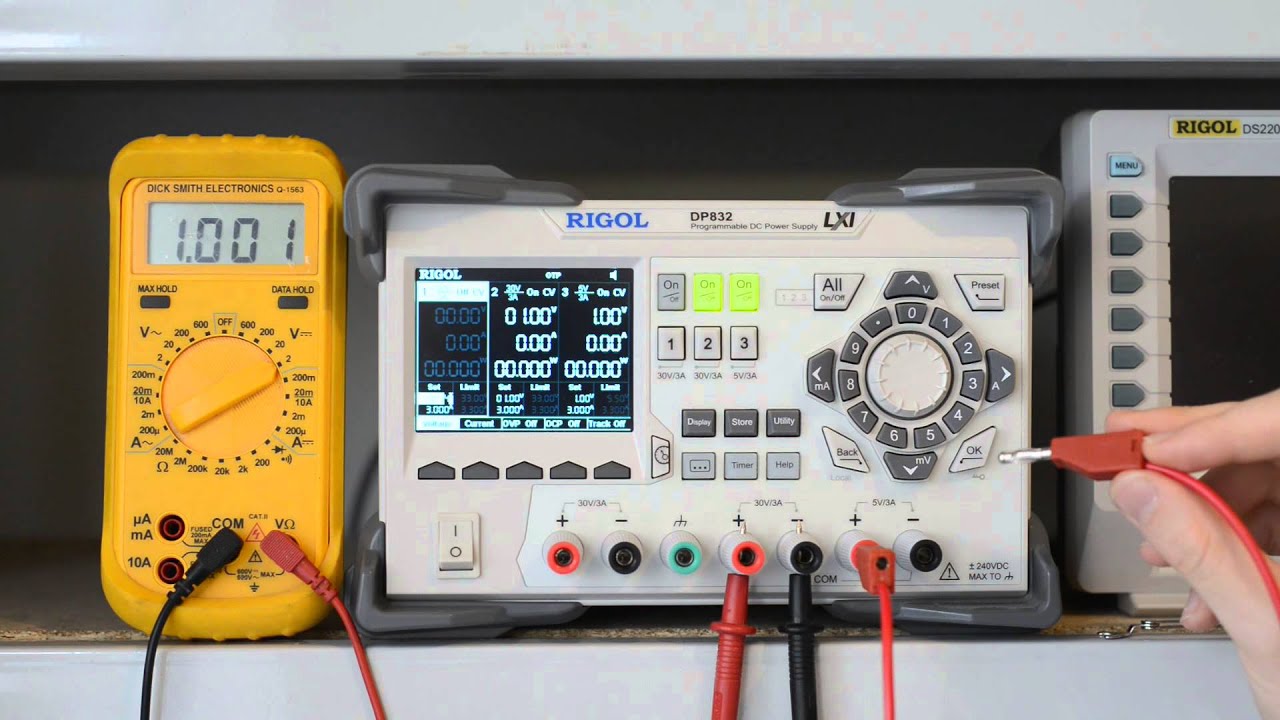 Rigol DP832 voltage measurement flaw fix - YouTube