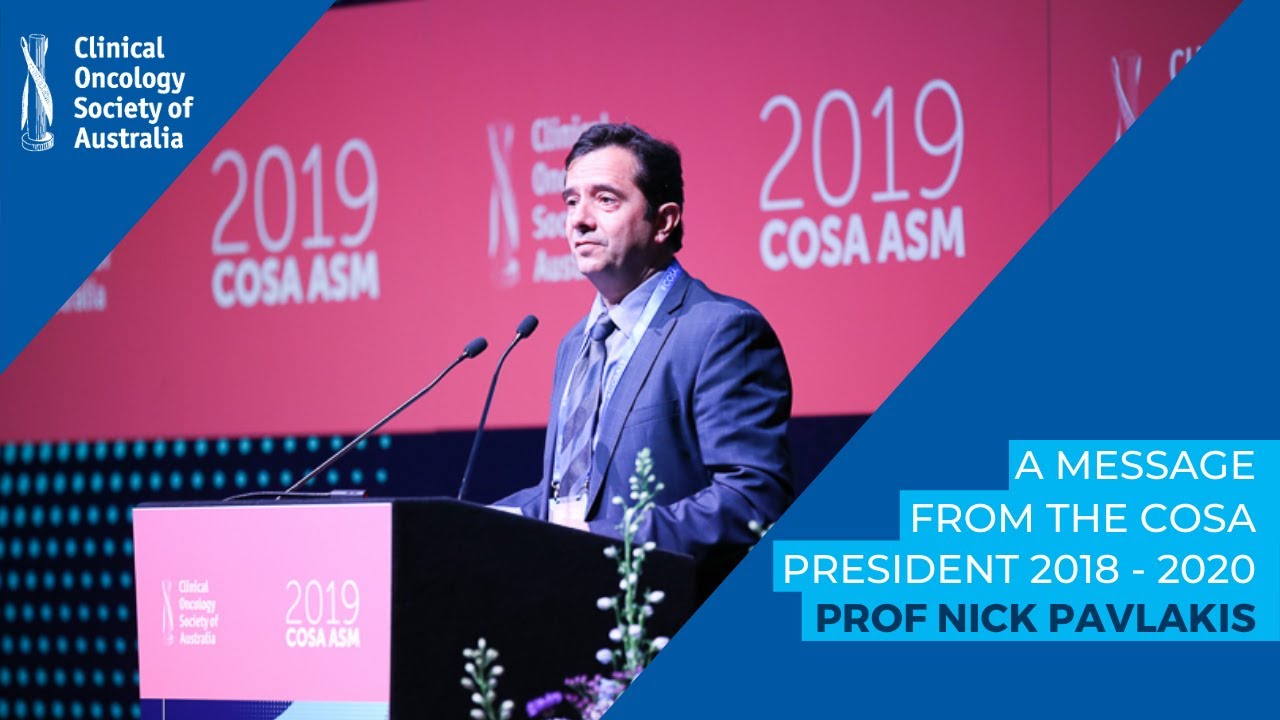 A Message from COSA's Outgoing President, Prof Nick Pavlakis - YouTube