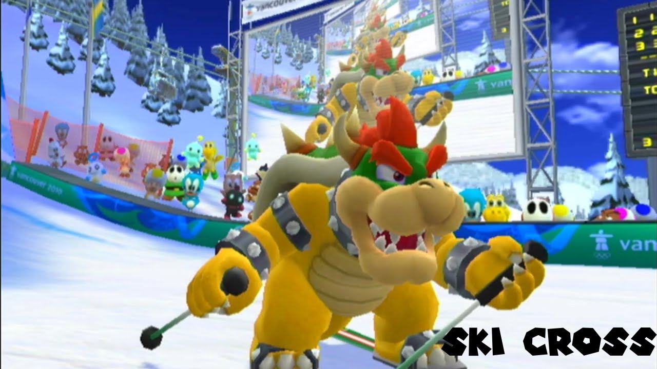 Mario and Sonic at the Olympic Winter Games 2010 - Ski Cross Racing w ...