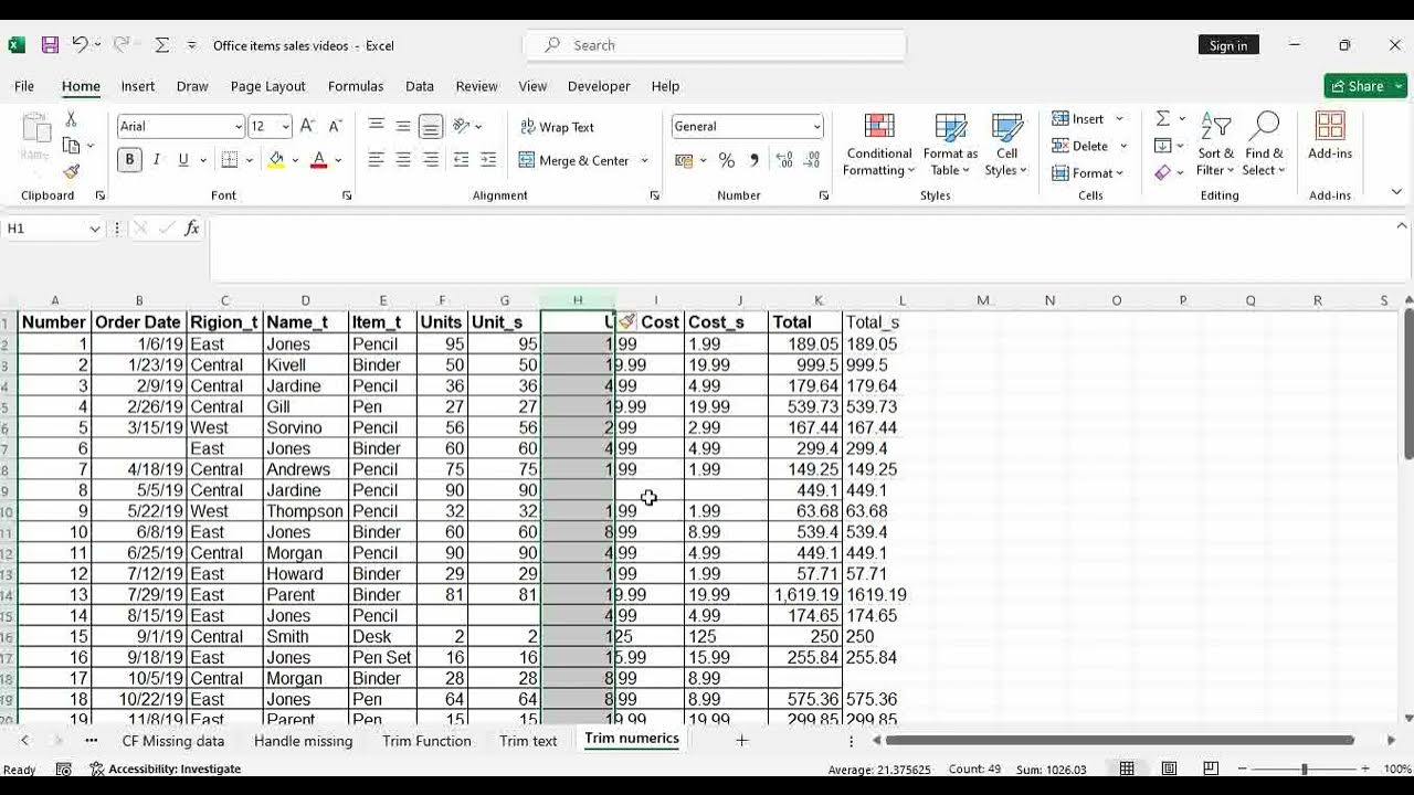Part3 Trim numerical values - YouTube