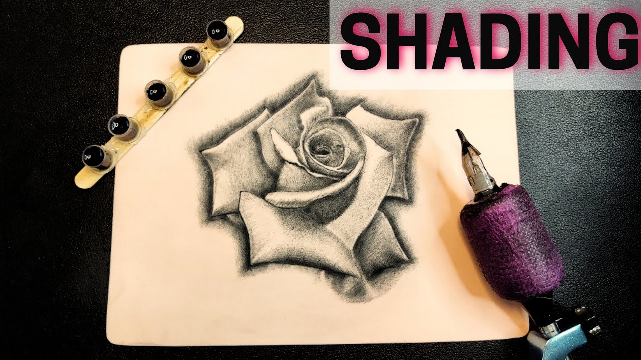 Step-by-Step Rose Tattoo Tutorial: Pendulum and Whip Shading - YouTube