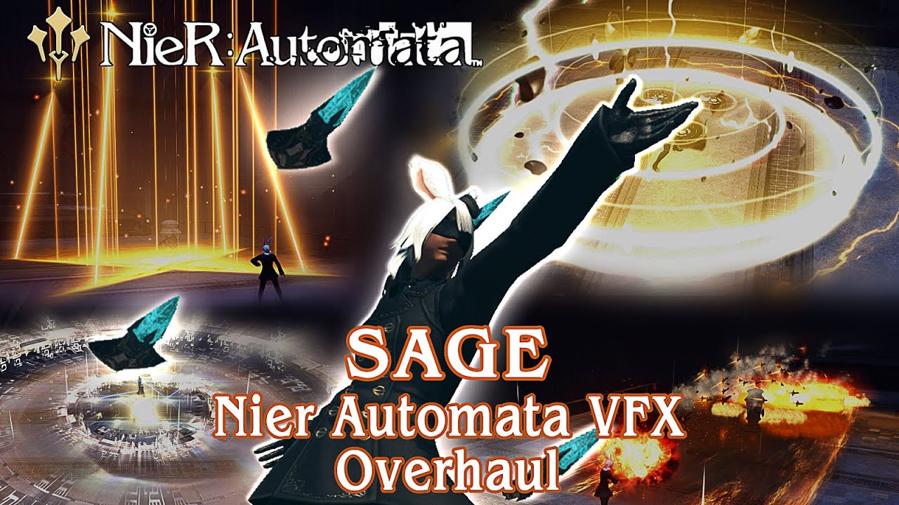 FFXIV - [SGE] Nier Automata SAGE Ability VFX MOD - YouTube