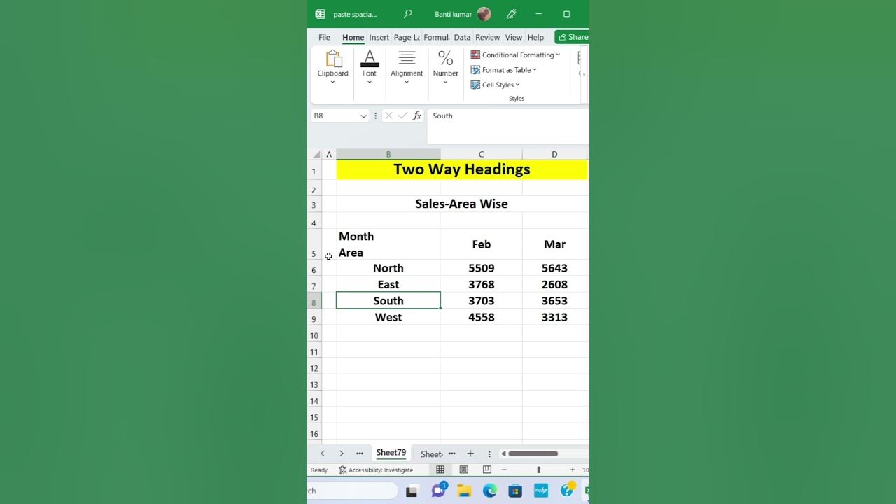 Two Ways Heading In Excel excel shorts YouTube two-ways-heading-in-excel-excel-shorts-youtube