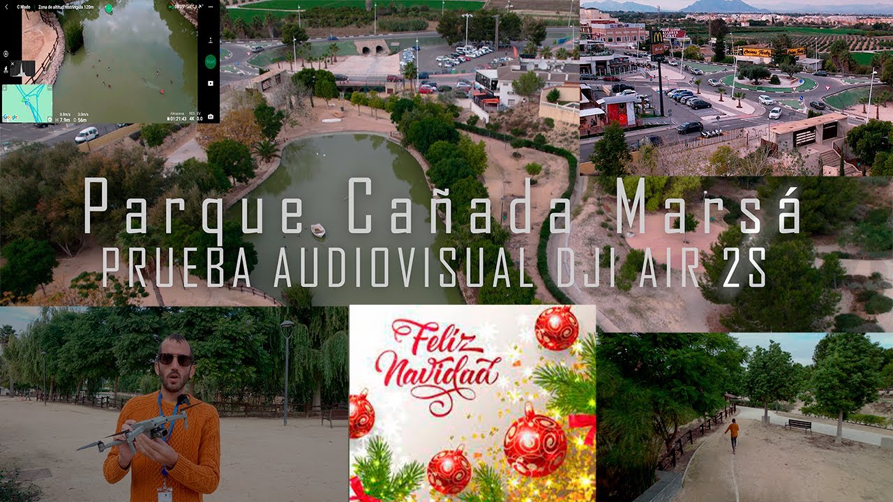 Primera prueba del Dji Air 2s, en el Parque Cañada Marsá de Benijófar # ...