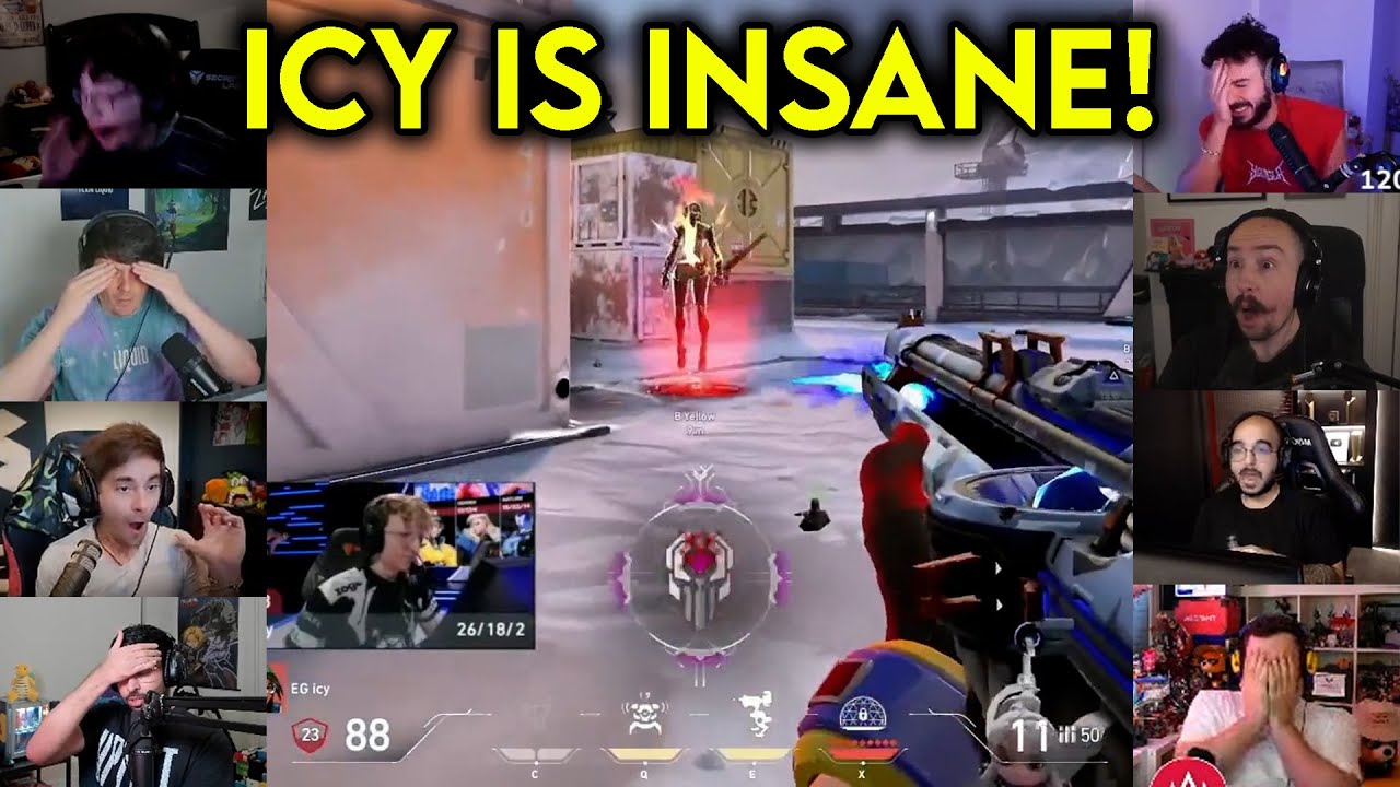 Valorant Streamers Reacts To EG Icy Insane 4k CLUTCH Against C9 In VCT ...