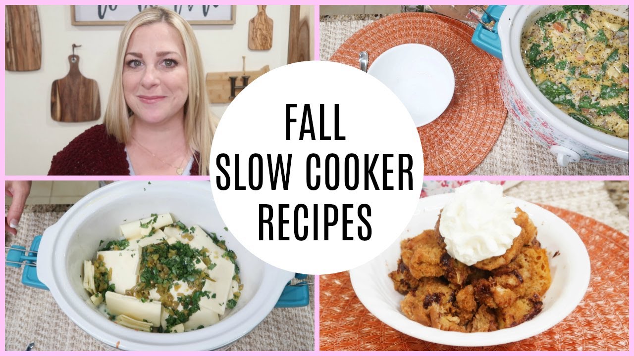 SLOW COOKER FALL RECIPES / COOK WITH ME - YouTube