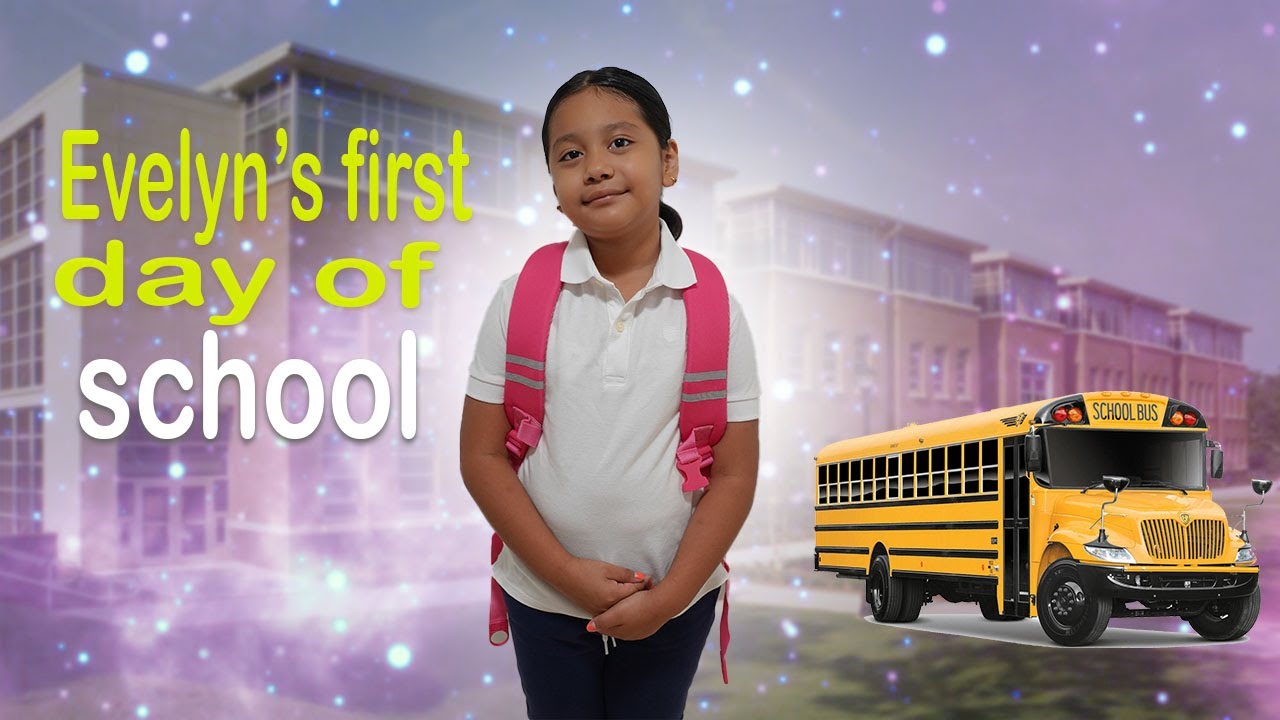 Evelyn first day of school after 1 year!! #fisrtdayofschool - YouTube