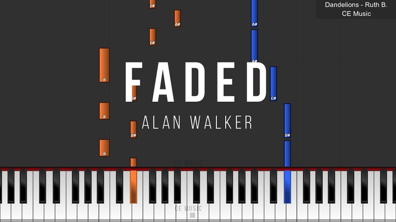 Faded - Alan Walker | SLOW Piano Tutorial (with music sheet) - YouTube
