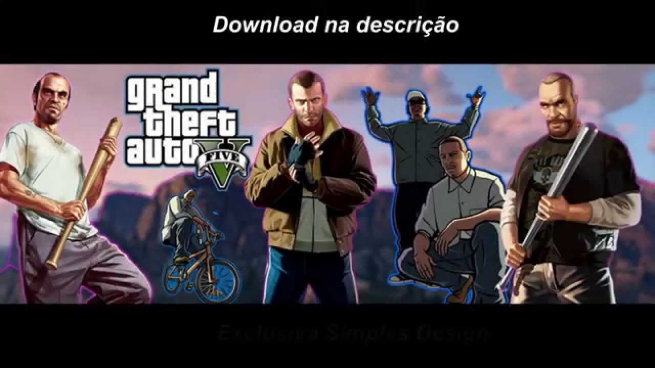 Capa Editável GTA 5 PSD + DOWNLOAD - YouTube