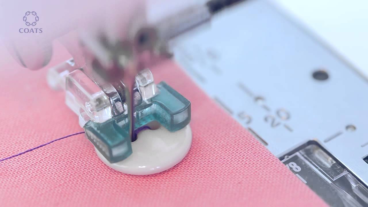 Learn How To Machine Sew a Flat Button Sewing Beginner German - YouTube