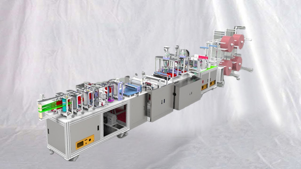 N95 particulator face masks making production line fully automatic ...