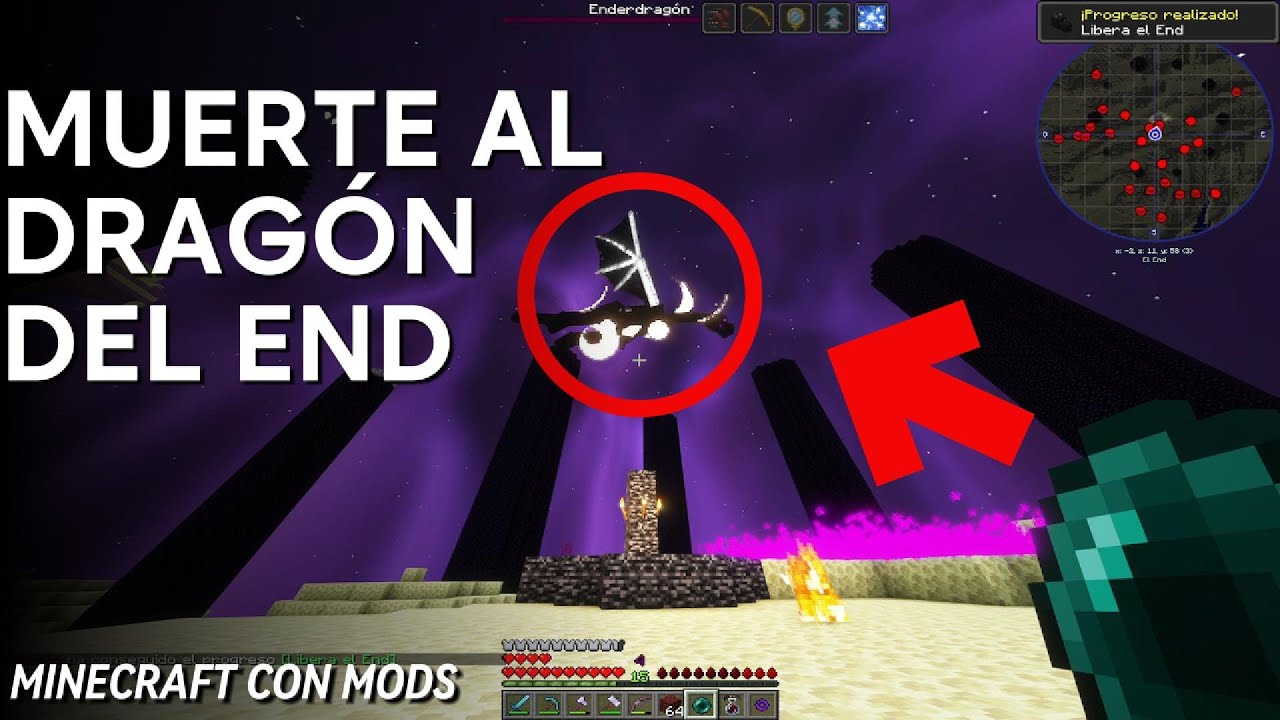 DRAGÓN DEL END MINECRAFT CON MODS - YouTube