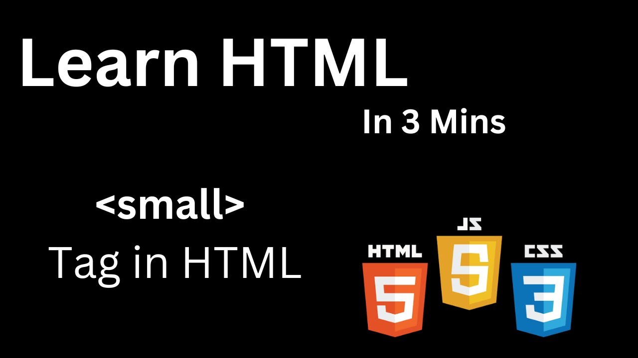 Html Tutorial For Beginners Small Tag Web Development Tutorials Youtube