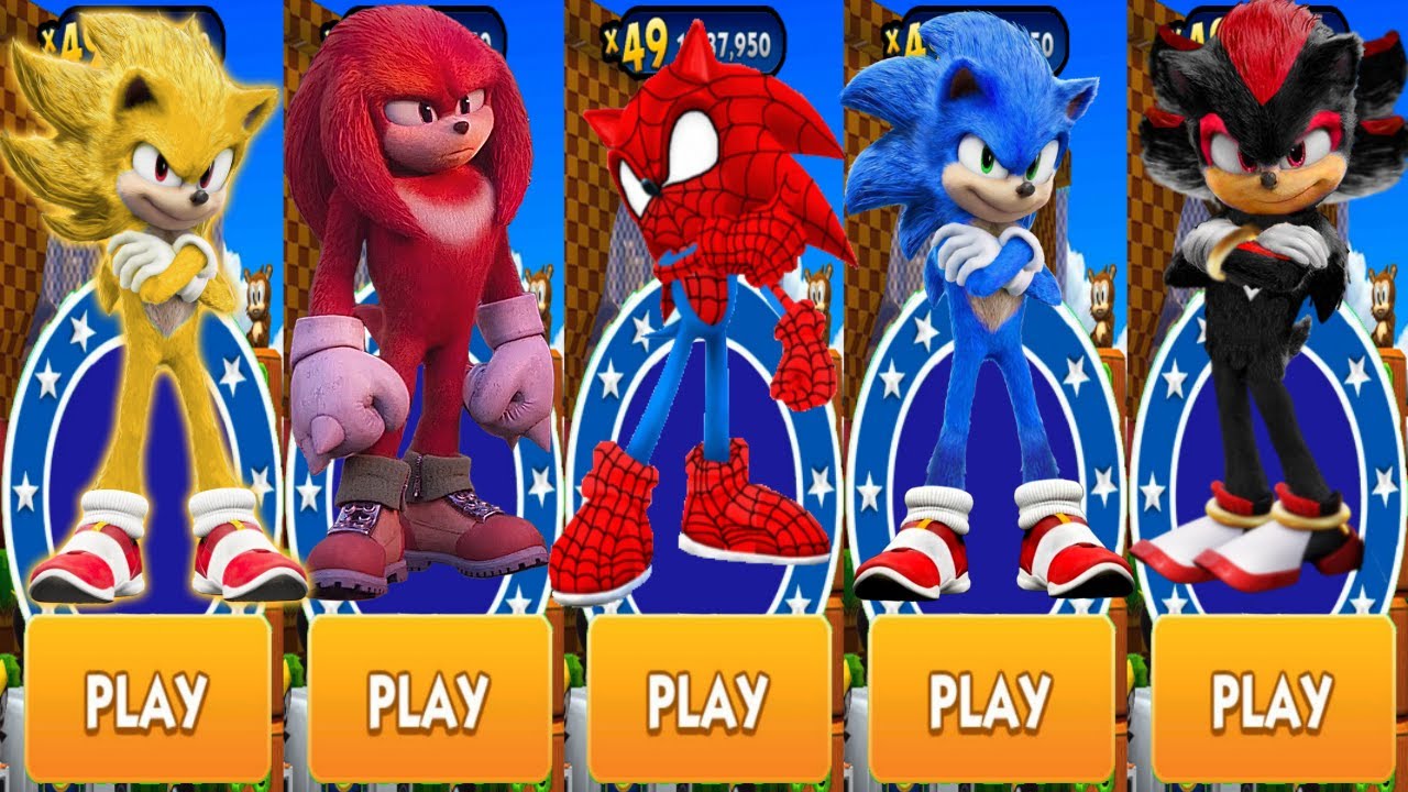 Sonic Dash - Spiderhog Sonic Run vs All Movie Characters Unlocked ...