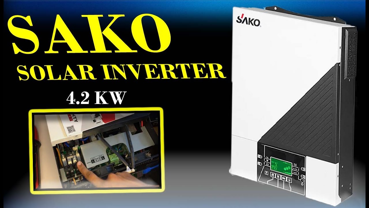 SAKO 4.2KW Hybrid Solar inverter || 500 PV volt || 24 DC volt Battery ...
