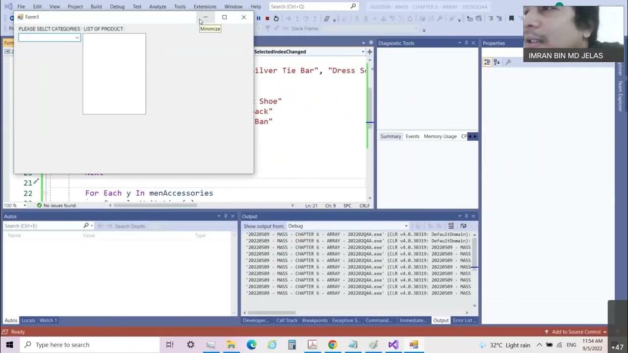 20220509 CSC301 MASS CHAPTER 6 202202Q4A ARRAY - YouTube