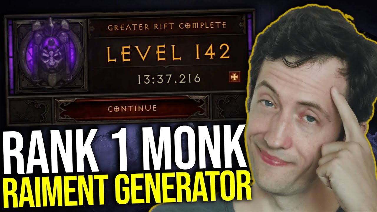 Diablo 3 - Rank 1 Monk with Raiment! (Season 31) - YouTube