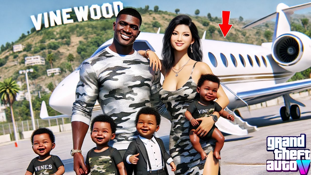 ️🔥Franklin's NEW Family Private Jet-GTA 5 Real Life Mod Remastered ...