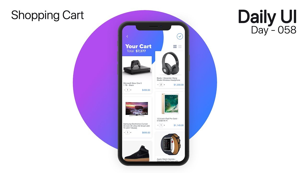 Daily UI - Day 058 - Shopping Cart - YouTube