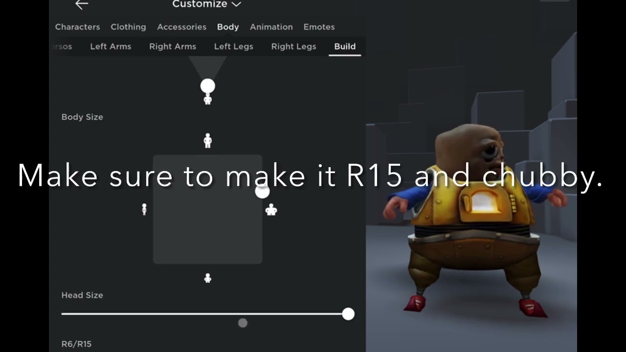How to make chubby ugly avatar on Roblox - YouTube