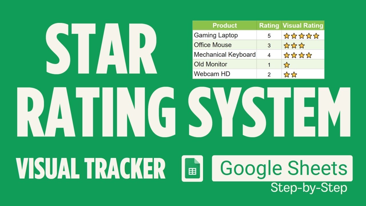 How to Build a STAR RATING SYSTEM in Google Sheets (Visual Hack) - YouTube