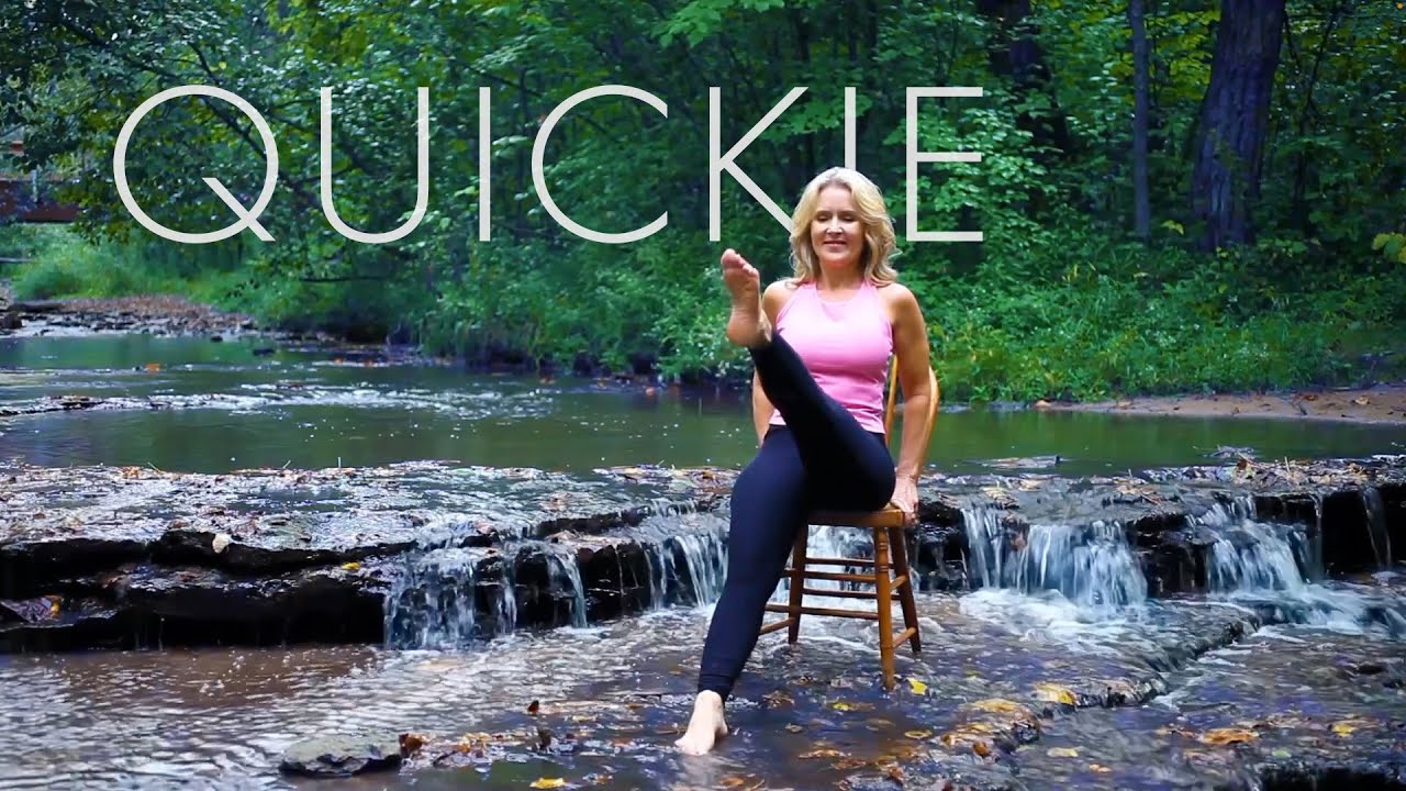 Chair Yoga Quickie to Burn Belly Fat, Tone Legs, Core & More - YouTube