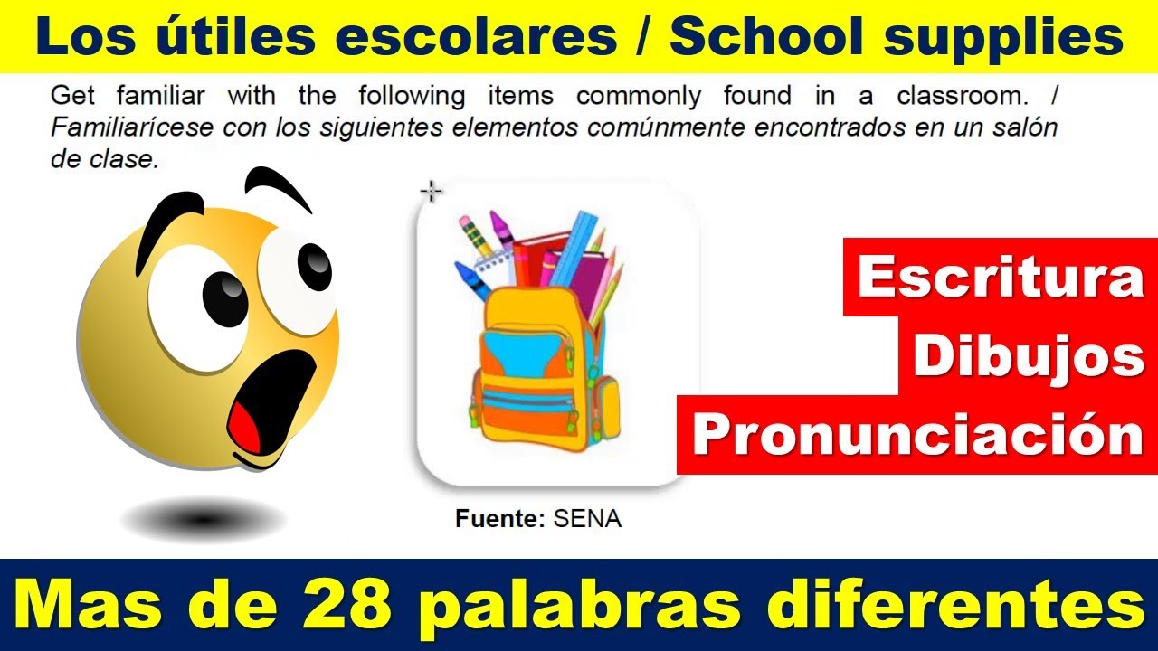 Lista De Utiles Escolares En Ingles Y Su Pronunciacio
