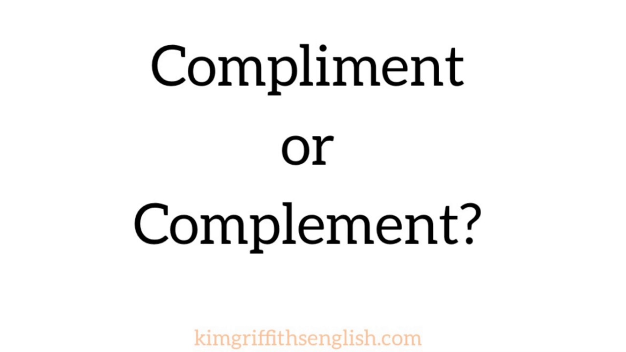 Compliment or Complement, English vocabulary - YouTube