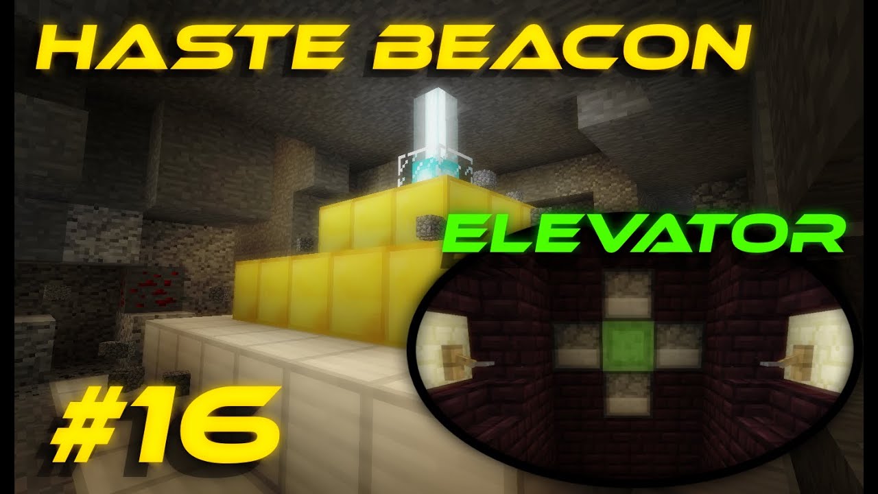 Full Beacon Haste Mining/Slime Elevator! | Minecraft Vanilla 1.8 ...