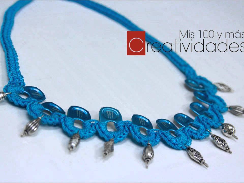 Collares de material reciclado - YouTube