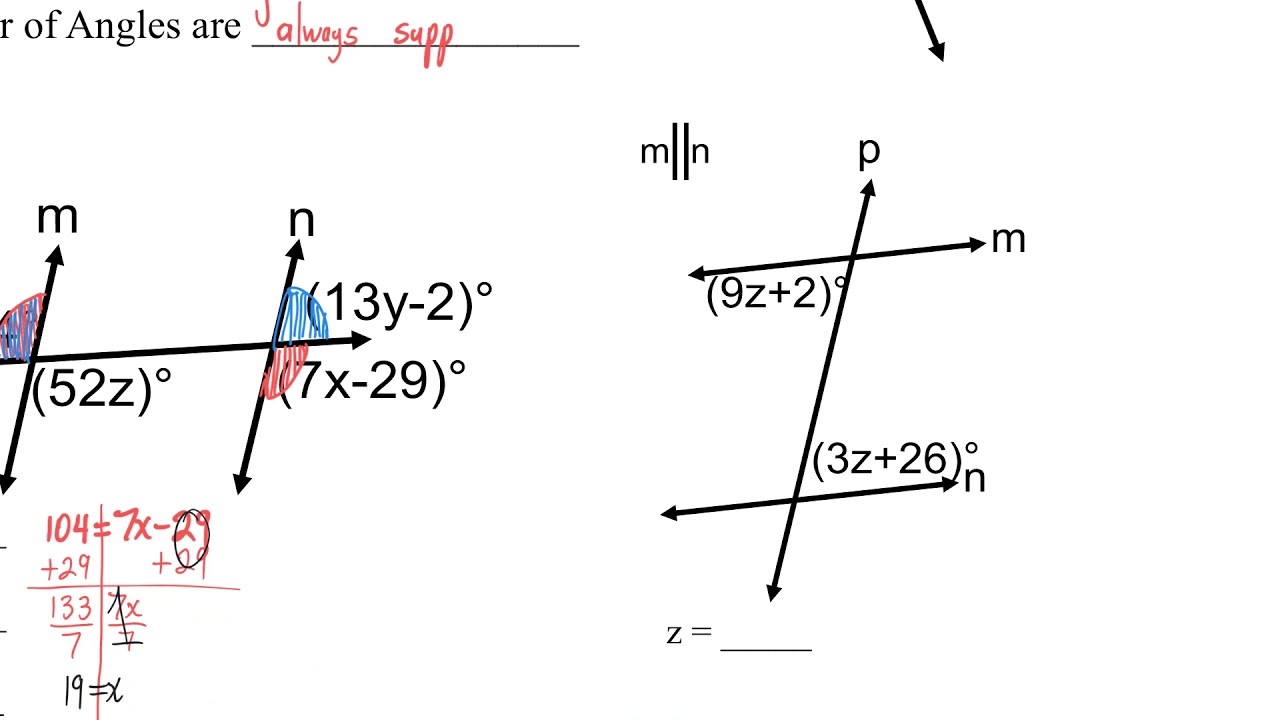 Angle Pair Relationships Day 3 R Tuesday 10 1 2019 - YouTube