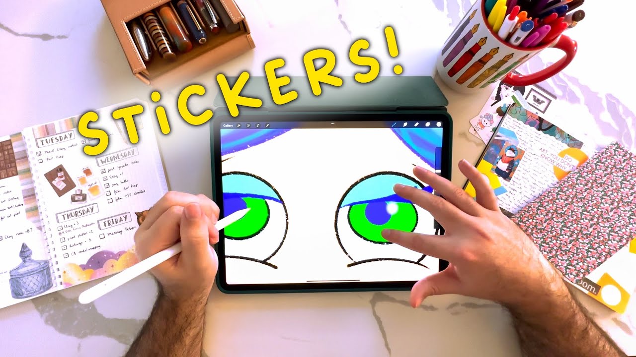 10 Step To Making a Sticker for Your Traveler's Notebook - YouTube