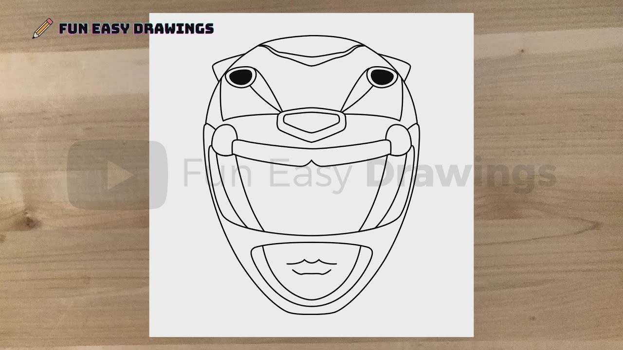 How to Draw Mighty Morphin Yellow Ranger Easy - Tiger Ranger ...