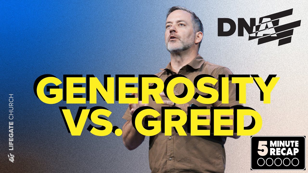 Generosity Vs. Greed - YouTube