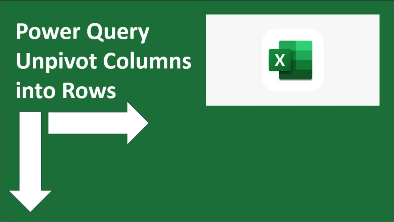 Power Query Unpivot Columns Into Rows Youtube
