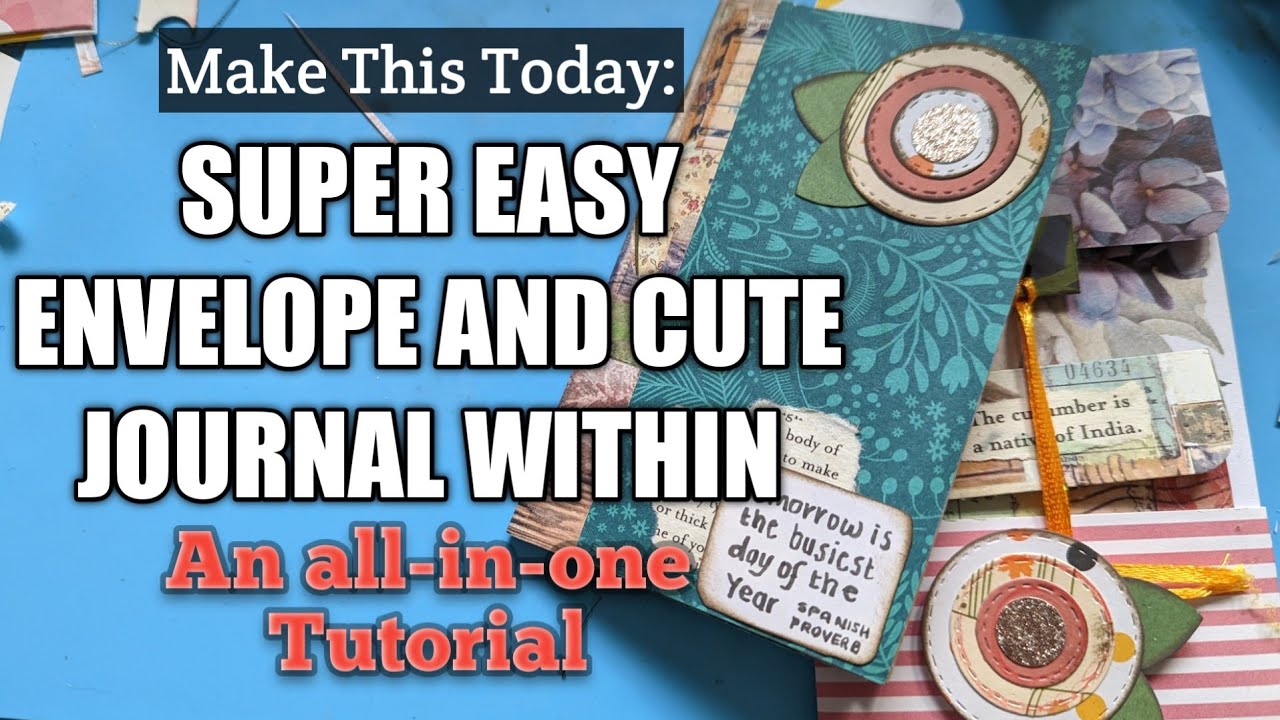 Make this today: SUPER EASY ENVELOPE WITH CUTE JOURNAL WITHIN all-in ...
