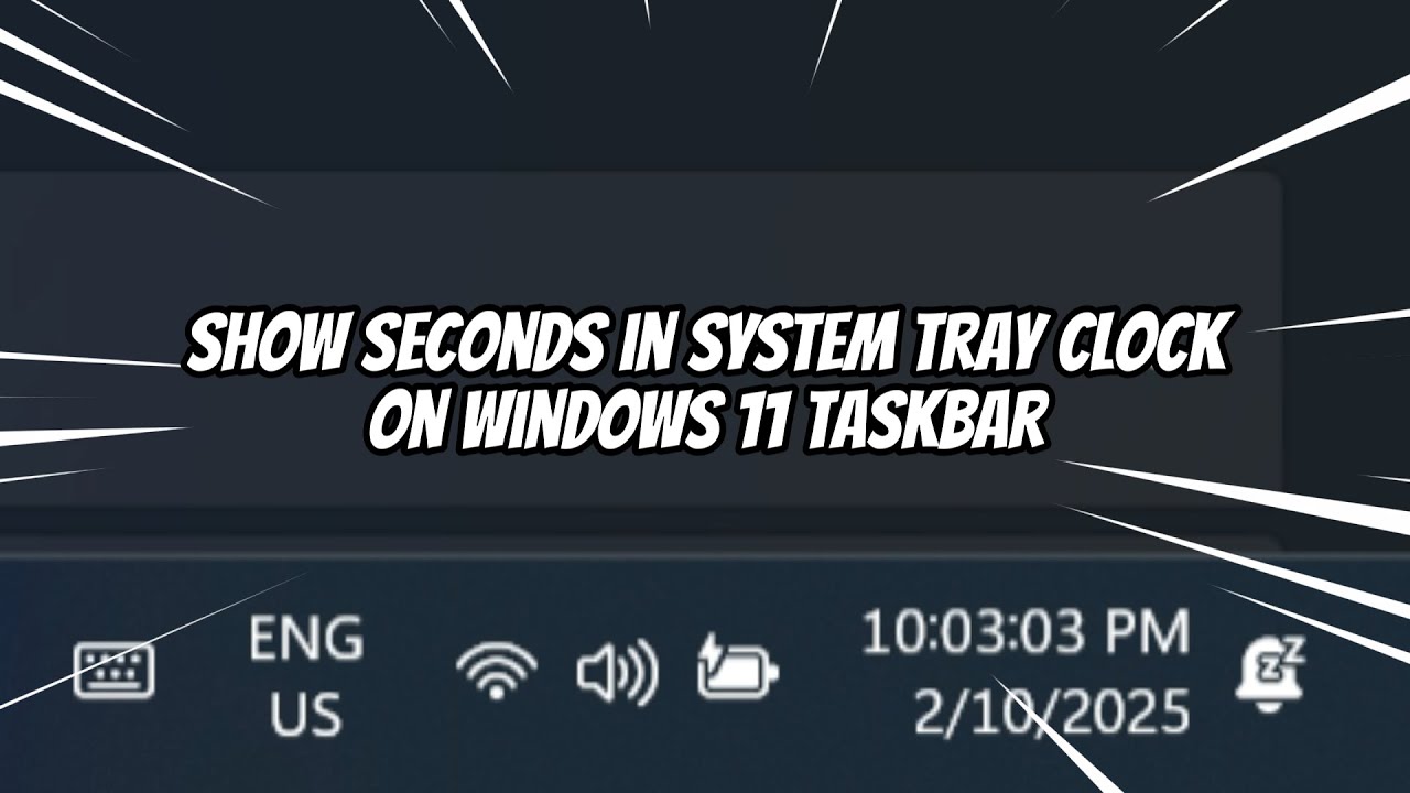 How to Show Seconds in System Tray Clock on Windows 11 Taskbar (NEW ...