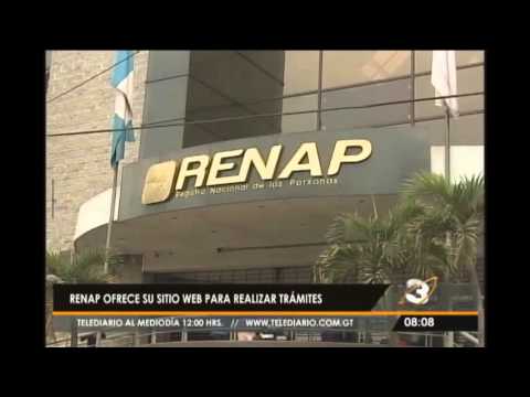 El RENAP ofrece su sitio web para realizar trámites - YouTube