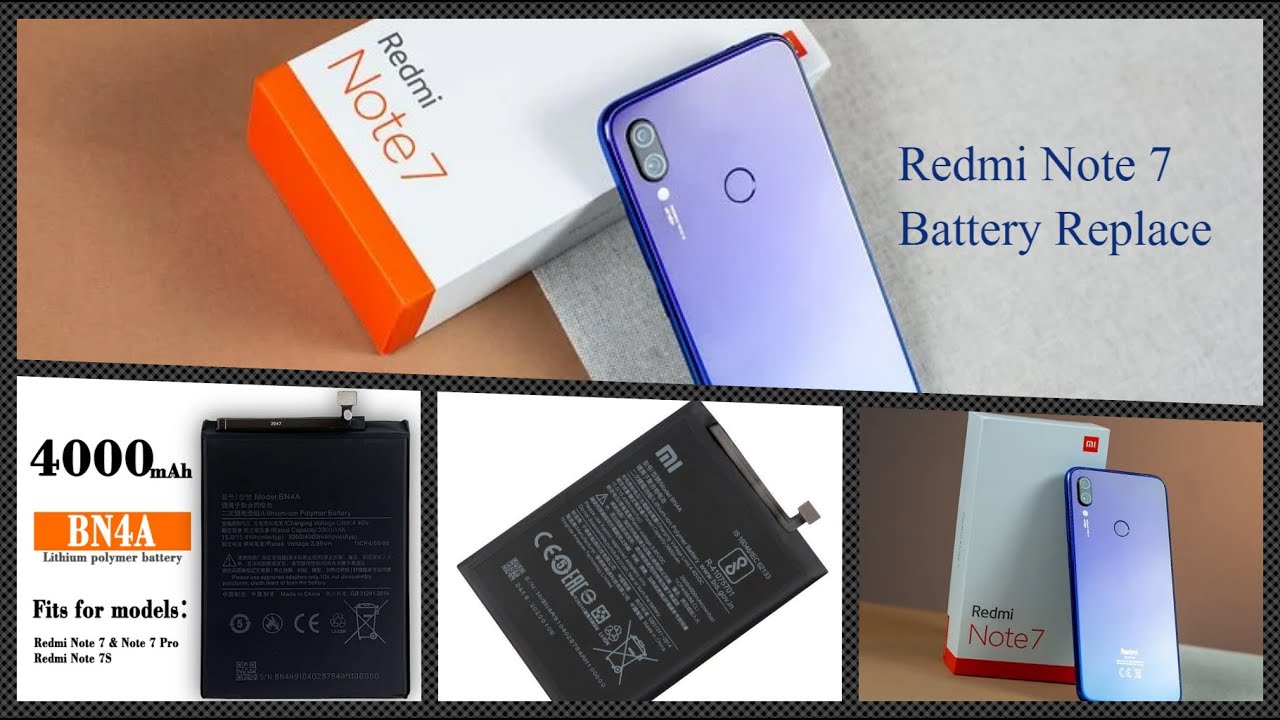How to replace Redmi Note 7 Battery ♠كيفيه تغيير بطاريه ريدمى نوت 7 ...