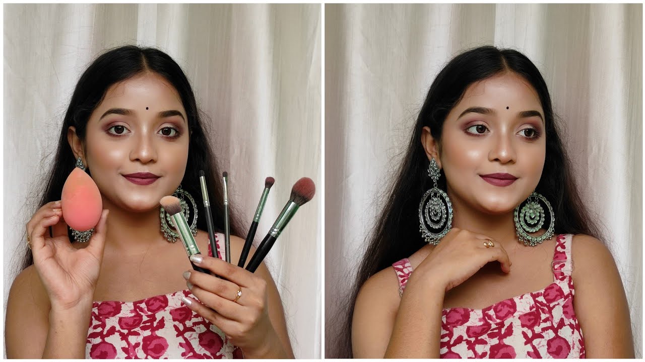 Basic Makeup Brushes Guide For Beginners। Full Makeup Using Only 6 Tools 😧 । Debopriya's Beauty ...