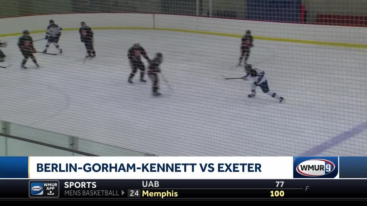 Exeter girls ice hockey beats Berlin-Gorham-Kennett - YouTube
