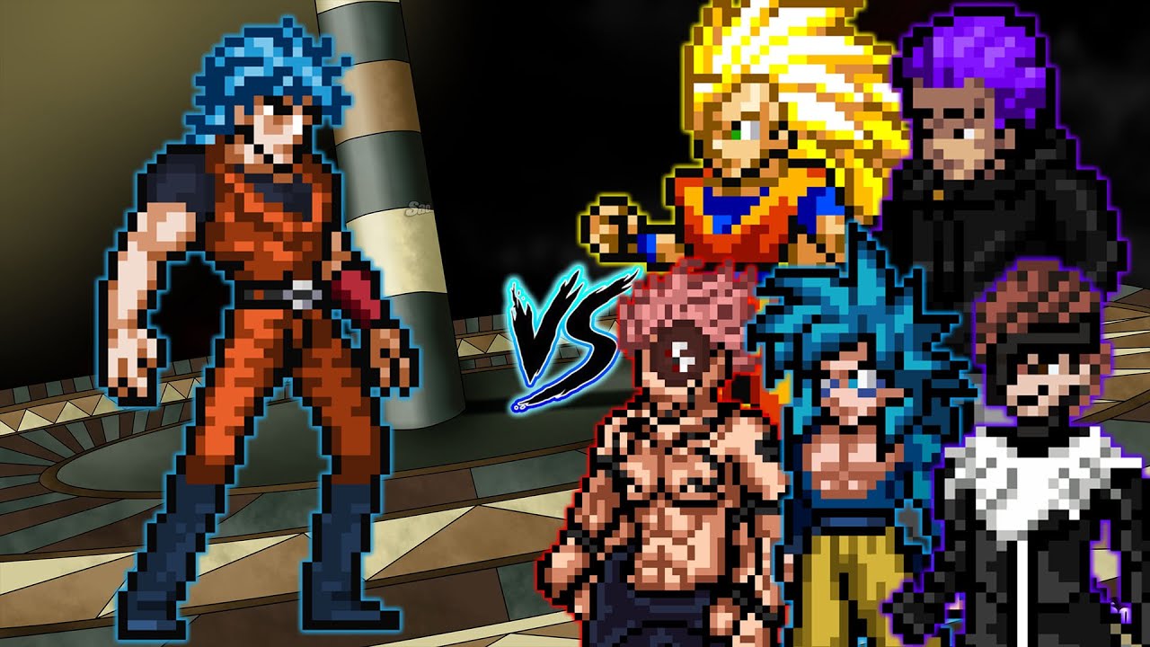 TORIKO V4 VS 5 OTHER MUGEN CHARS |1 VS ALL | AI BATTLE | JUMP FORCE ...