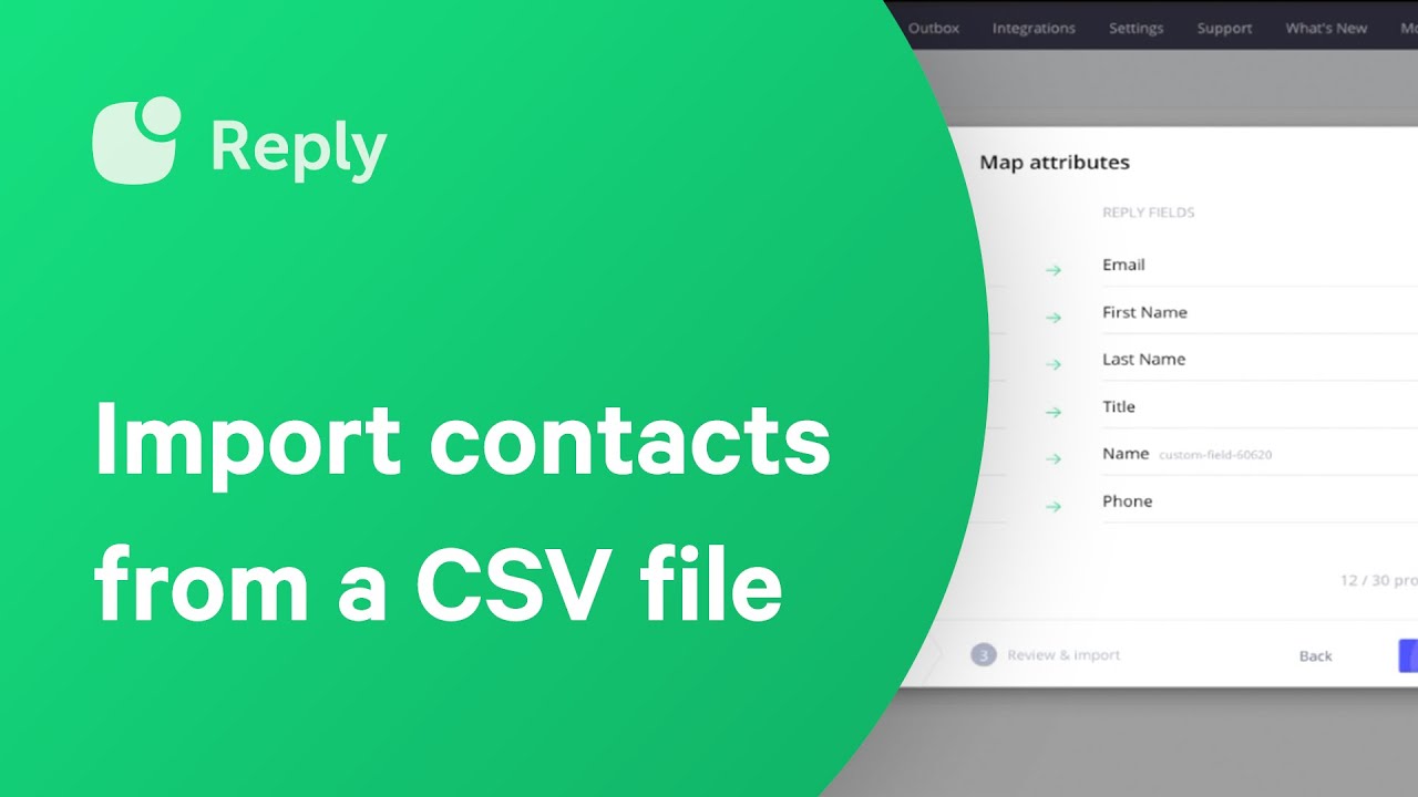 How to import contacts to Reply from a CSV file - YouTube