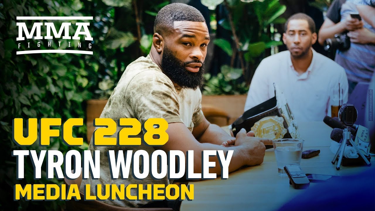 UFC 228: Tyron Woodley Media Lunch Scrum - MMA Fighting - YouTube
