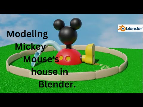 Blender 3D - Modeling Mickey Mouse's house | Timelapse - YouTube