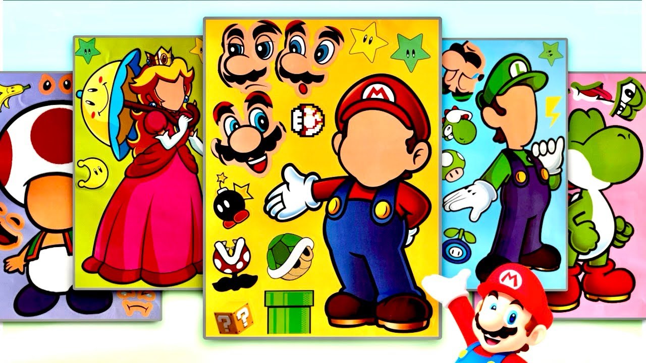 [Paper Diy] Decorate with Sticker Book Super Mario Bros all bosses ...